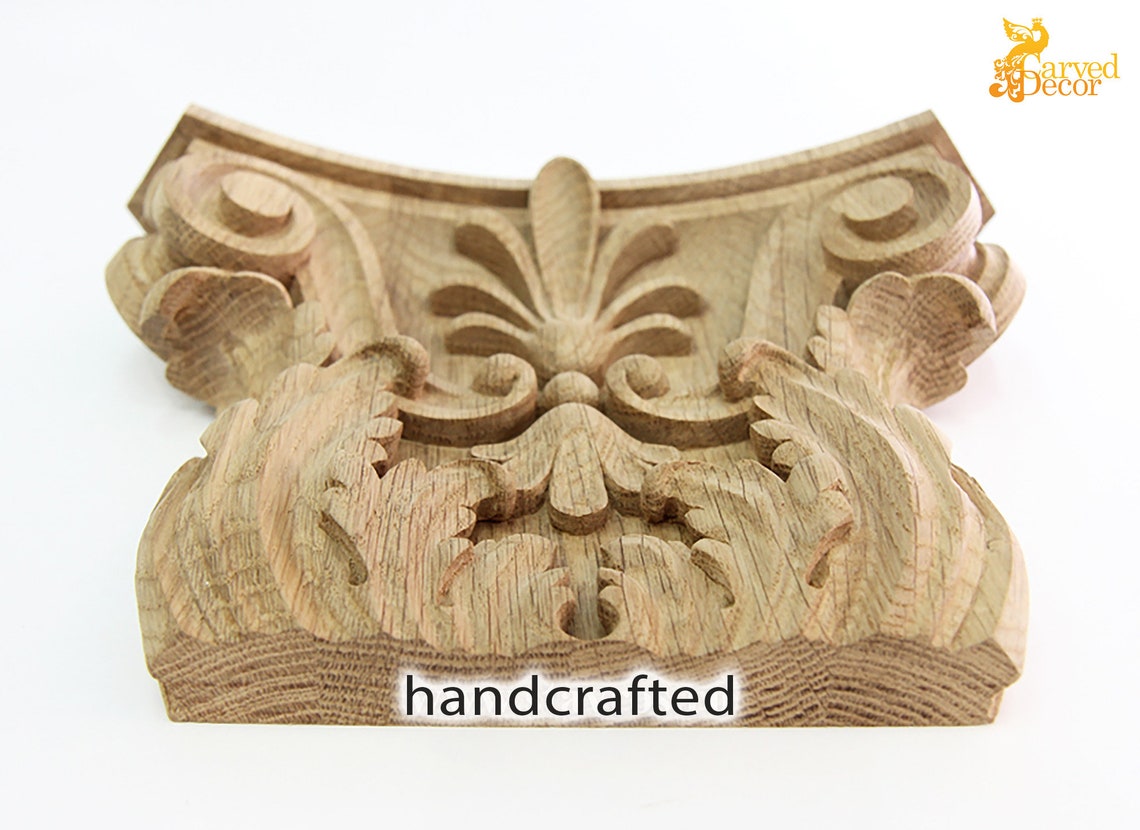 Wood Carved Corbel Corinthian Style Decorative Capital | Etsy