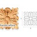 Square Classic Rosette From Oak Unfinished Decorative Rosette - Etsy