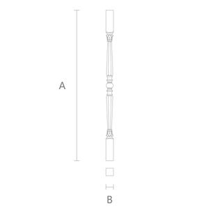 Unfinished Classic Baluster, Embossed Wooden Spindle for Stairs - Etsy