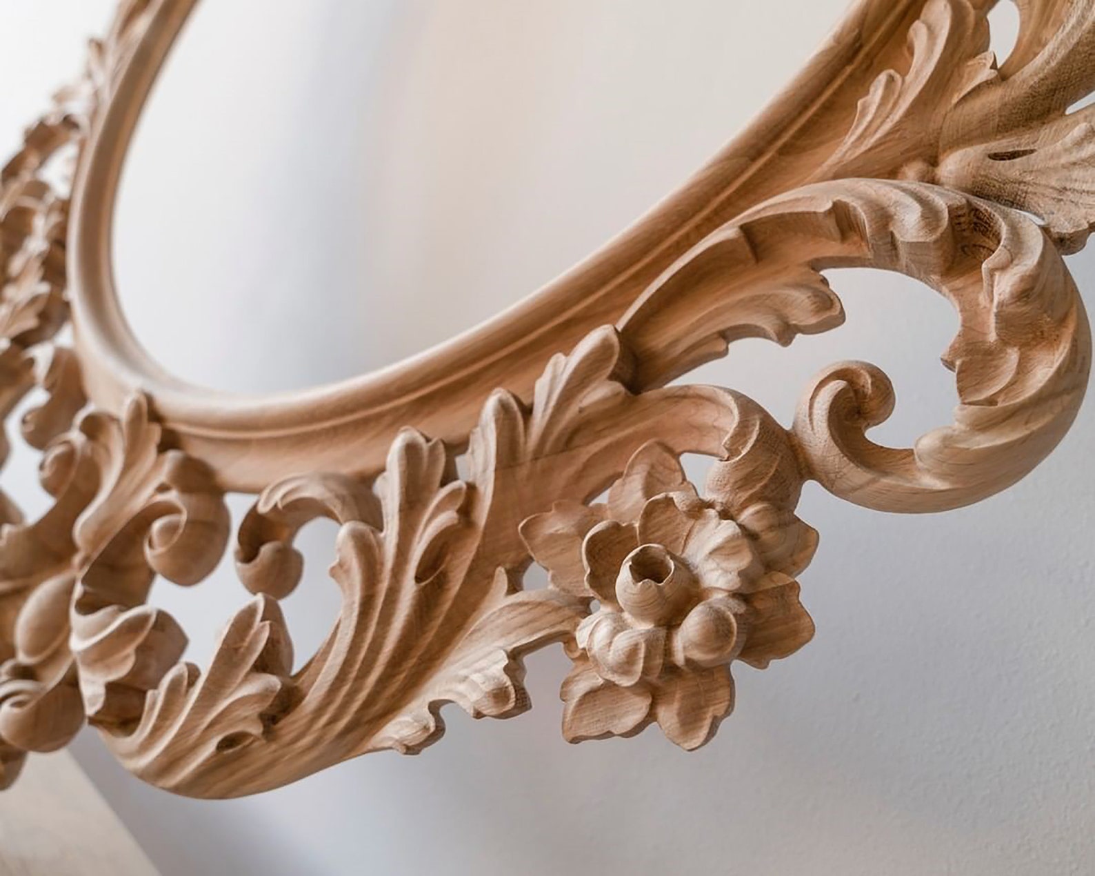 Baroque Oval Mirror Frame Large Wooden Ornate Mirror Trim | Etsy