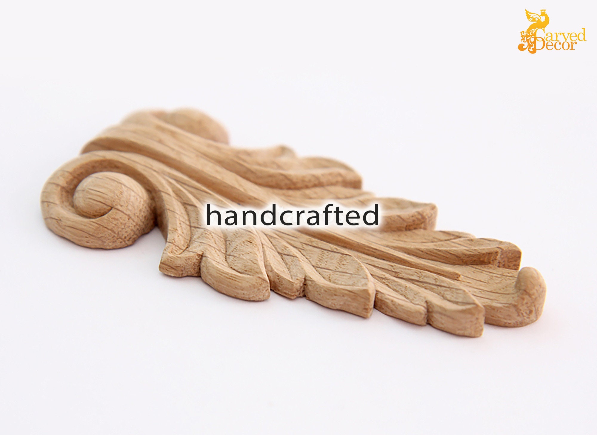 Acanthus leaf drop onlay Carved furniture applique - Etsy 日本