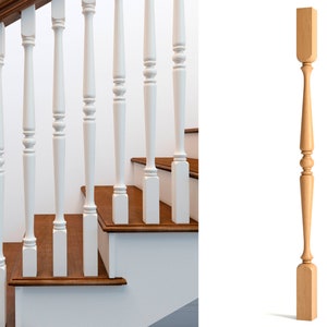 Classic Chiseled Baluster Made of Natural Solid Wood - Etsy