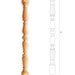 Spiral Decorative Spindle for Stairs, Carved Interior Baluster From Oak ...