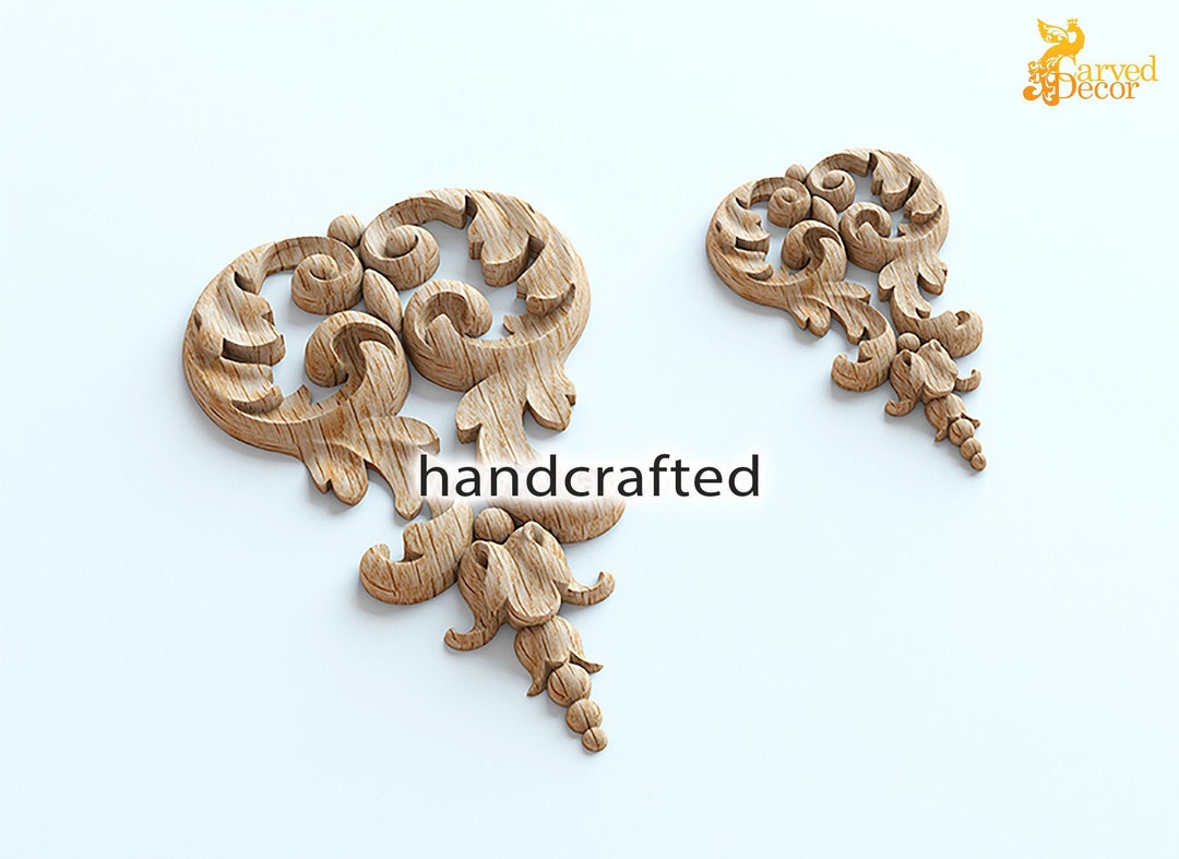 Classic Style Drop Applique, Wood Furniture Onlay - Etsy