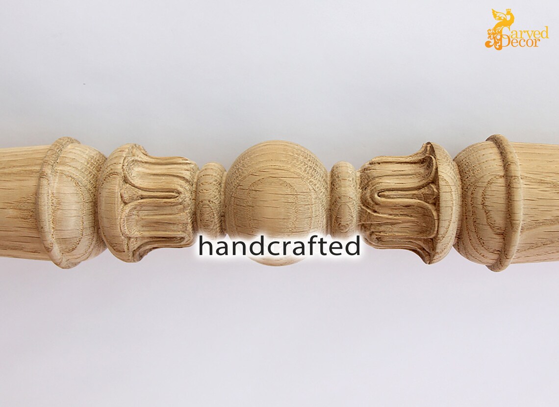 Architectural Victorian Spindle Wood Carved for White | Etsy