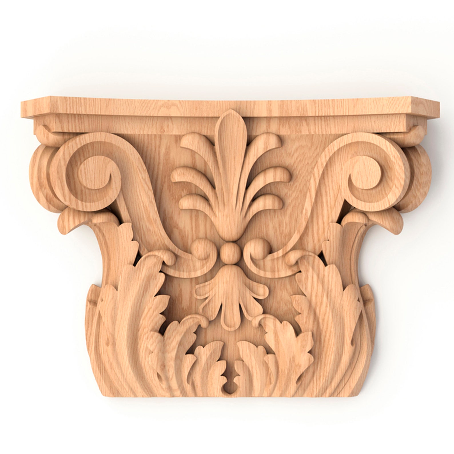 Wood Carved Corbel Corinthian Style, Decorative Capital - Etsy