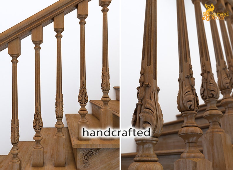 Baroque Wooden Baluster Acanthus Staircase Banister Wholesale | Etsy