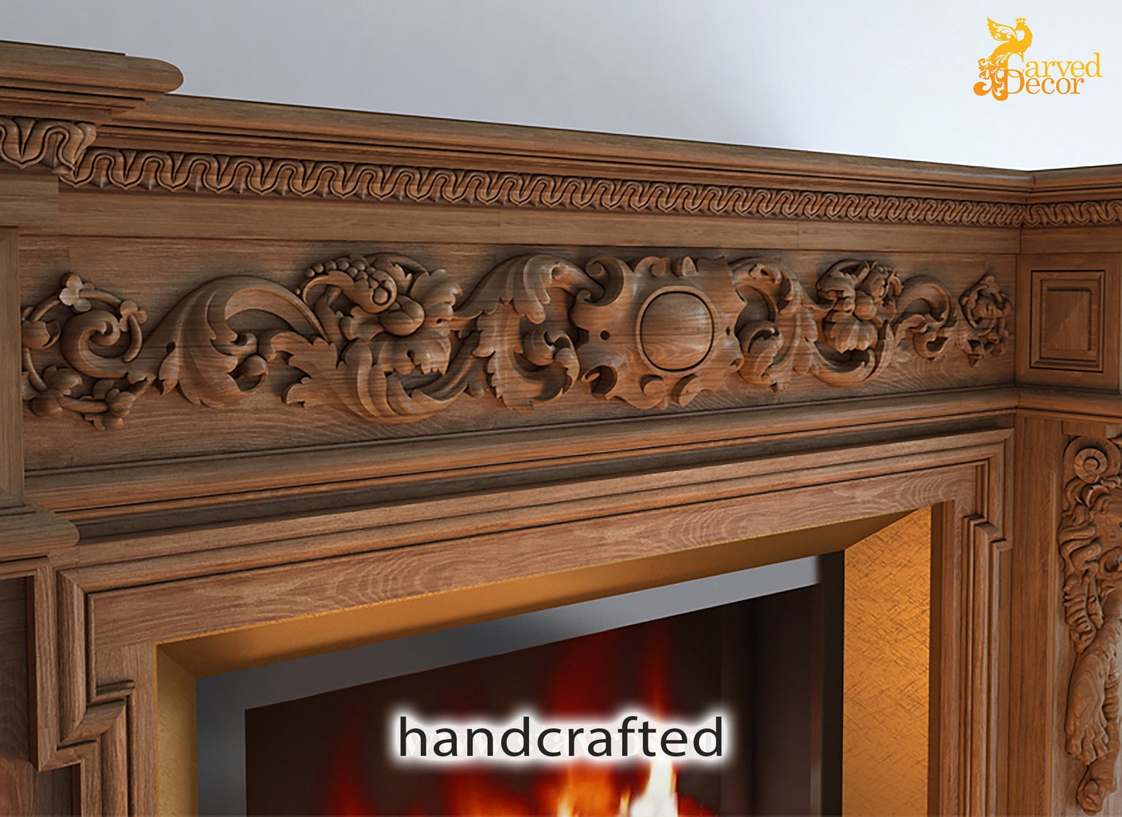 Fireplace Molding Mantel Surround Applique From Wood - Etsy