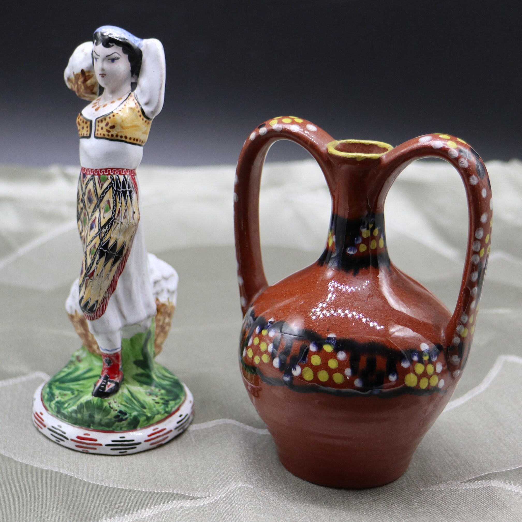 Greek Folk Art Pieces Ceramic Washer Woman and Terracotta | Etsy