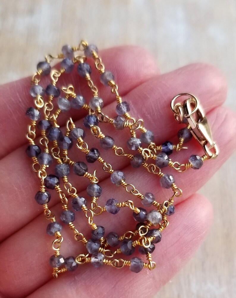 Natural Gray Jade Necklace Gold Gray Jade Beaded Necklace 16 | Etsy