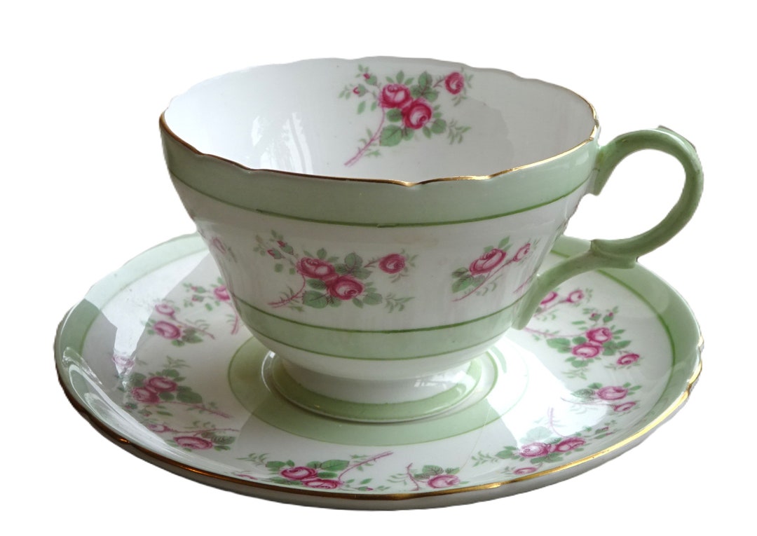 Shelley PINK ROSE Tea Cup and Saucer - Pattern 13247 - Etsy