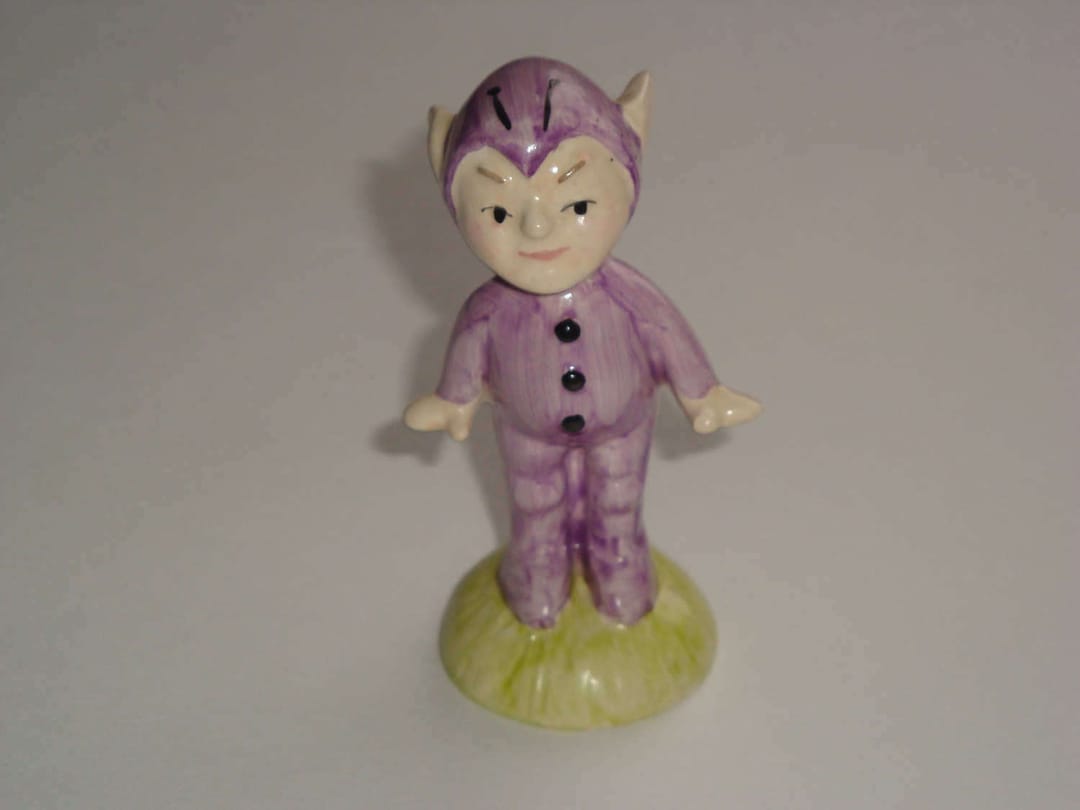 EXTREMELY RARE Carlton Ware Shelley Style Mauve Pixie / Boo Boo ...
