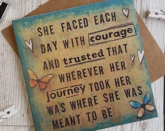 Courage Card - Etsy