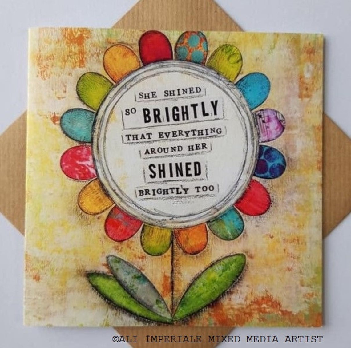 Uplifting card motivational card positive thinking bright | Etsy