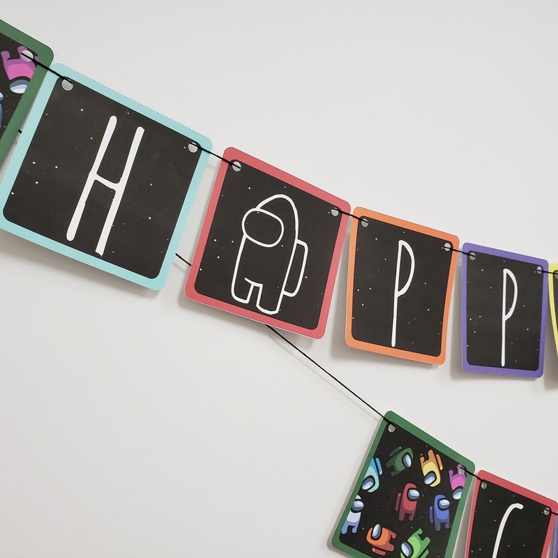 Among Us Birthday Banner - Etsy