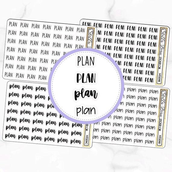 Paper & Party Supplies Plan Script Stickers etna.com.pe