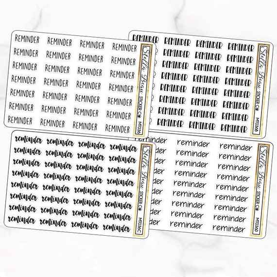 Scrapbooking Script Stickers Word Sticker Small Text rates script ...