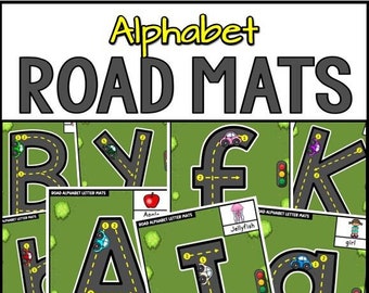 Alphabet Road Letter Tracing Mats, Trace, Find, Color, Alphabet ...