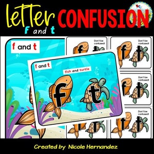 Letter Confusion Posters F and T, Letter Reversal Posters, Classroom ...