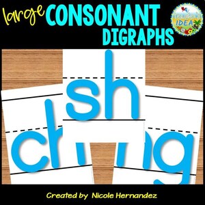 Consonant Digraphs Letter Cards - Etsy