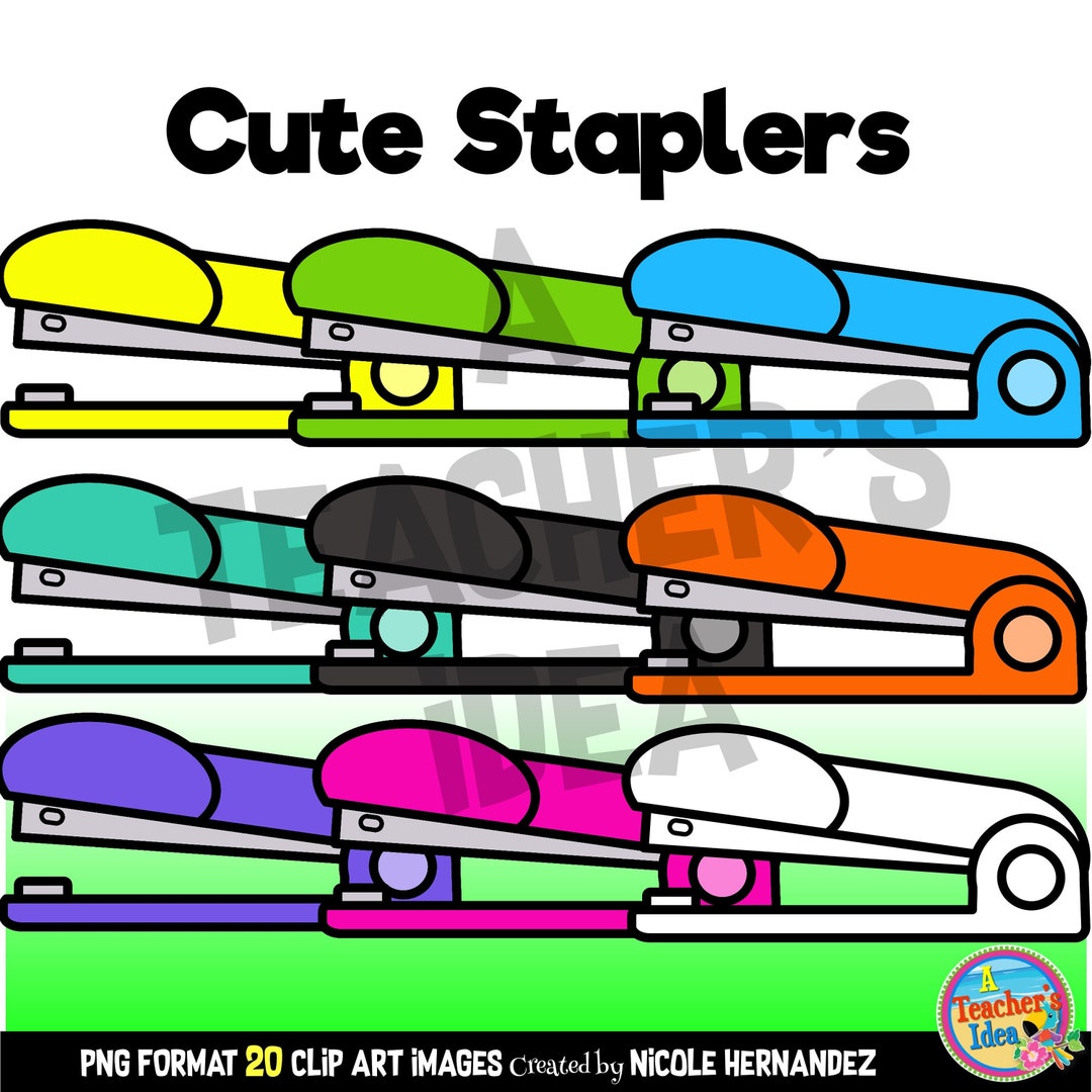Stapler Clipart, Office Clipart, School Clipart, Stationery, Digital ...