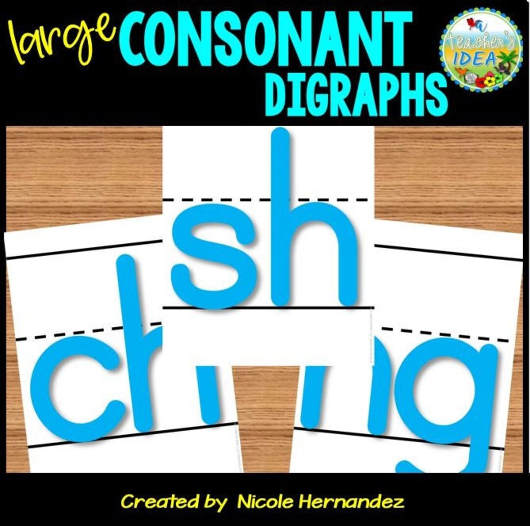 Consonant Digraphs Letter Cards - Etsy