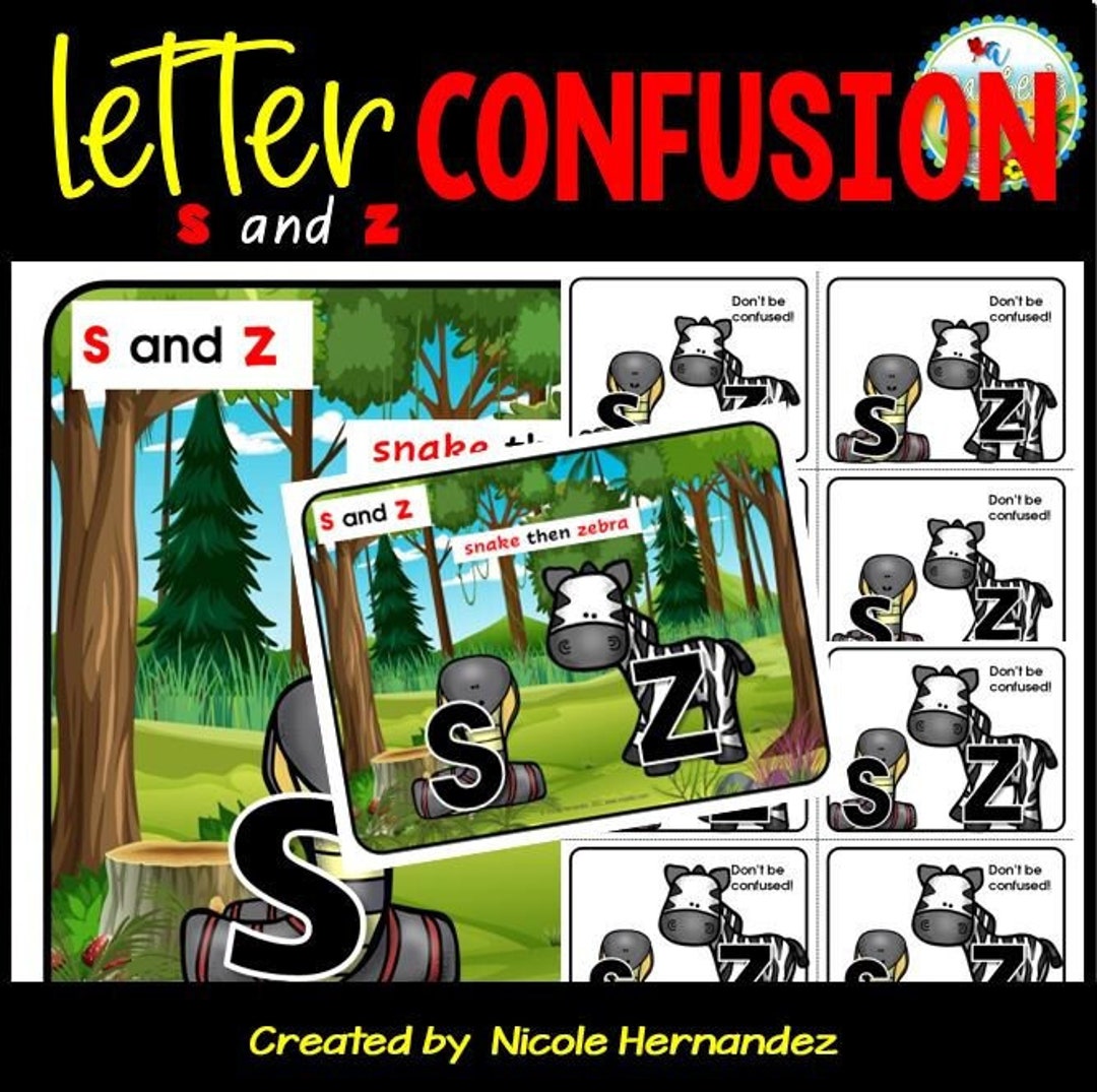 Letter Confusion Posters S and Z, Letter Reversal Posters, Classroom ...