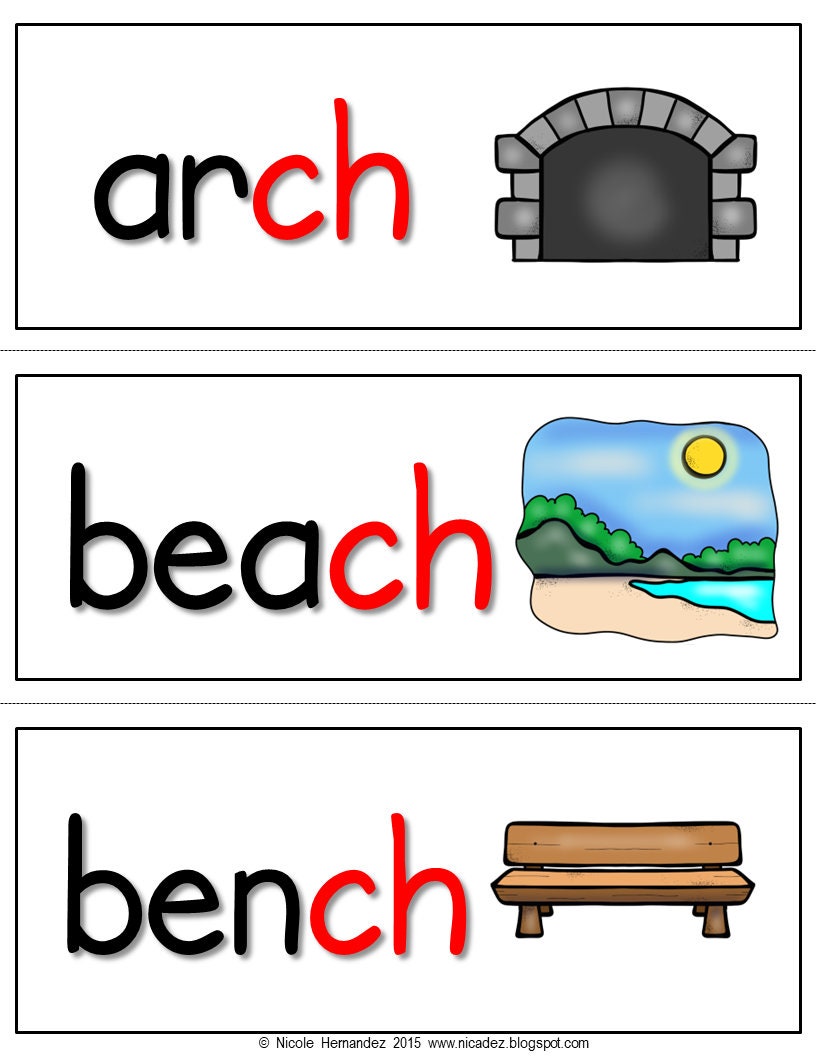 Ending Digraphs Word Cards - Etsy