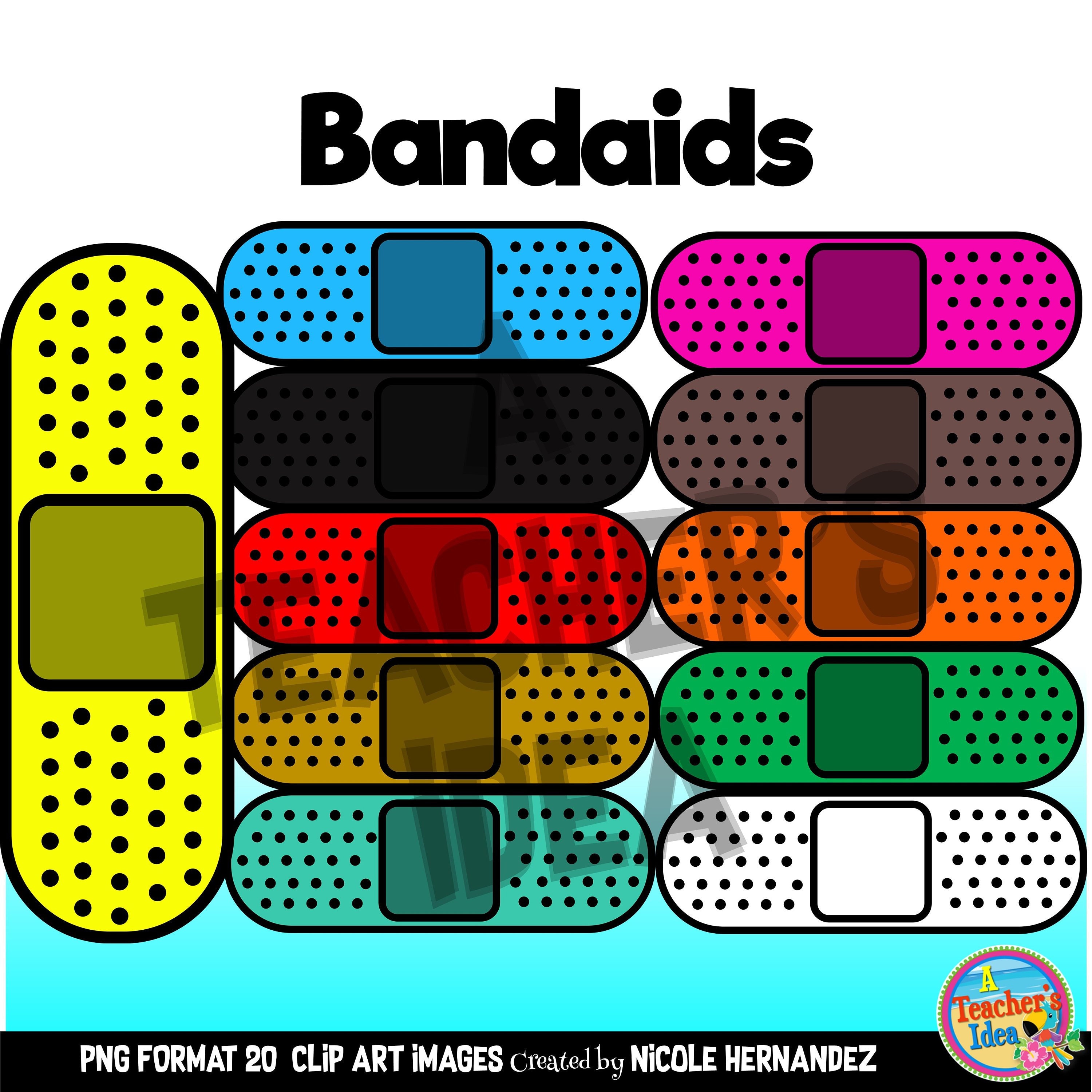Colorful Band Aid Clip Art
