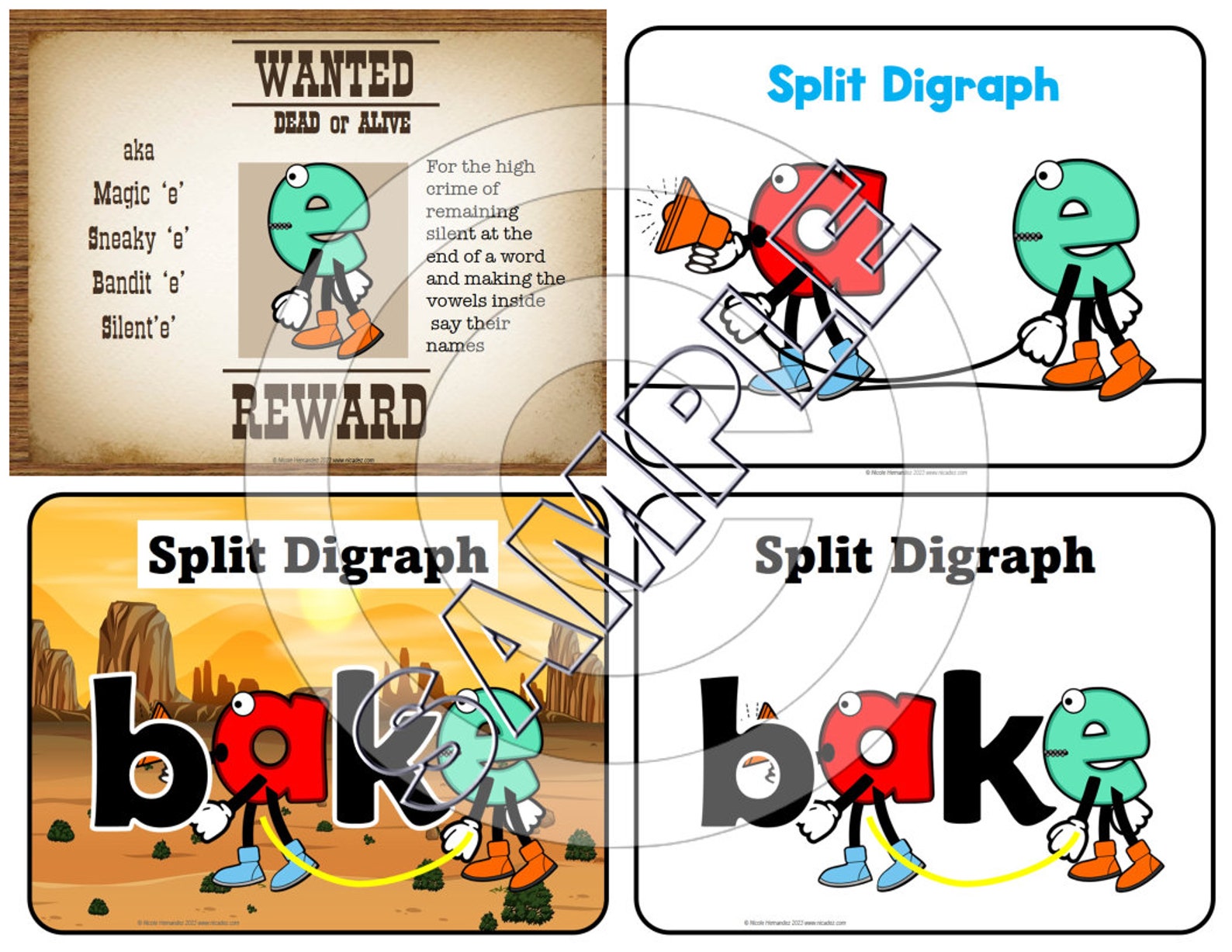 Spelling Rules Posters Spelling Printables, Split Digraphs, Cvce ...