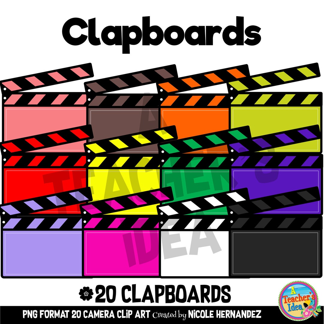 Clapboards Clipart for Commercial Use, Png Images - Etsy