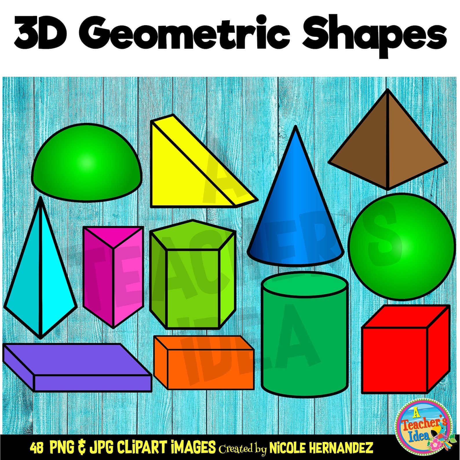3D Shapes Clipart For Commercial Use PNG Images Etsy 3d-shapes-clipart-for-commercial-use-png-images-etsy