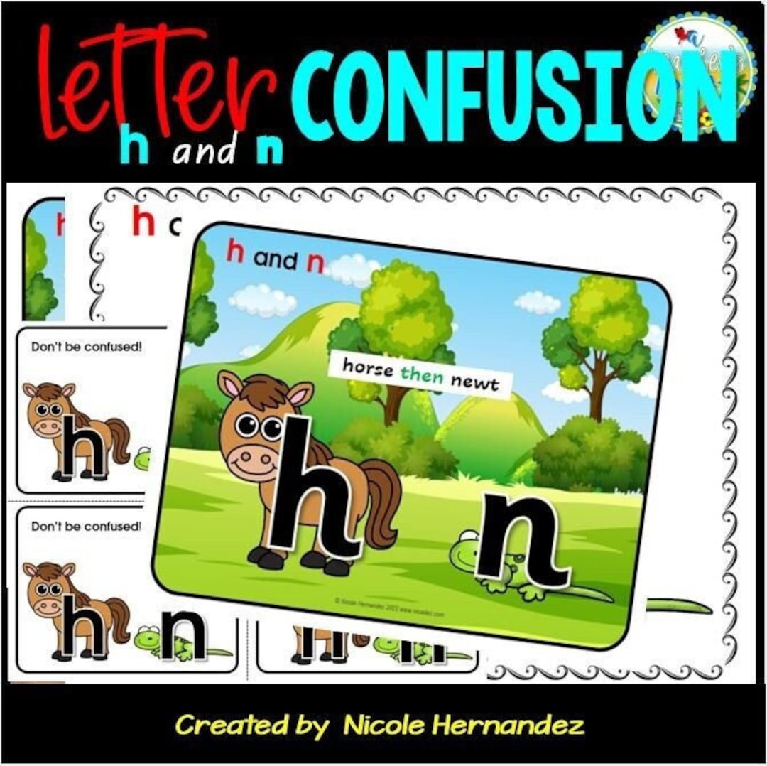 Letter Confusion Posters H and N, Letter Reversal Posters, Classroom ...