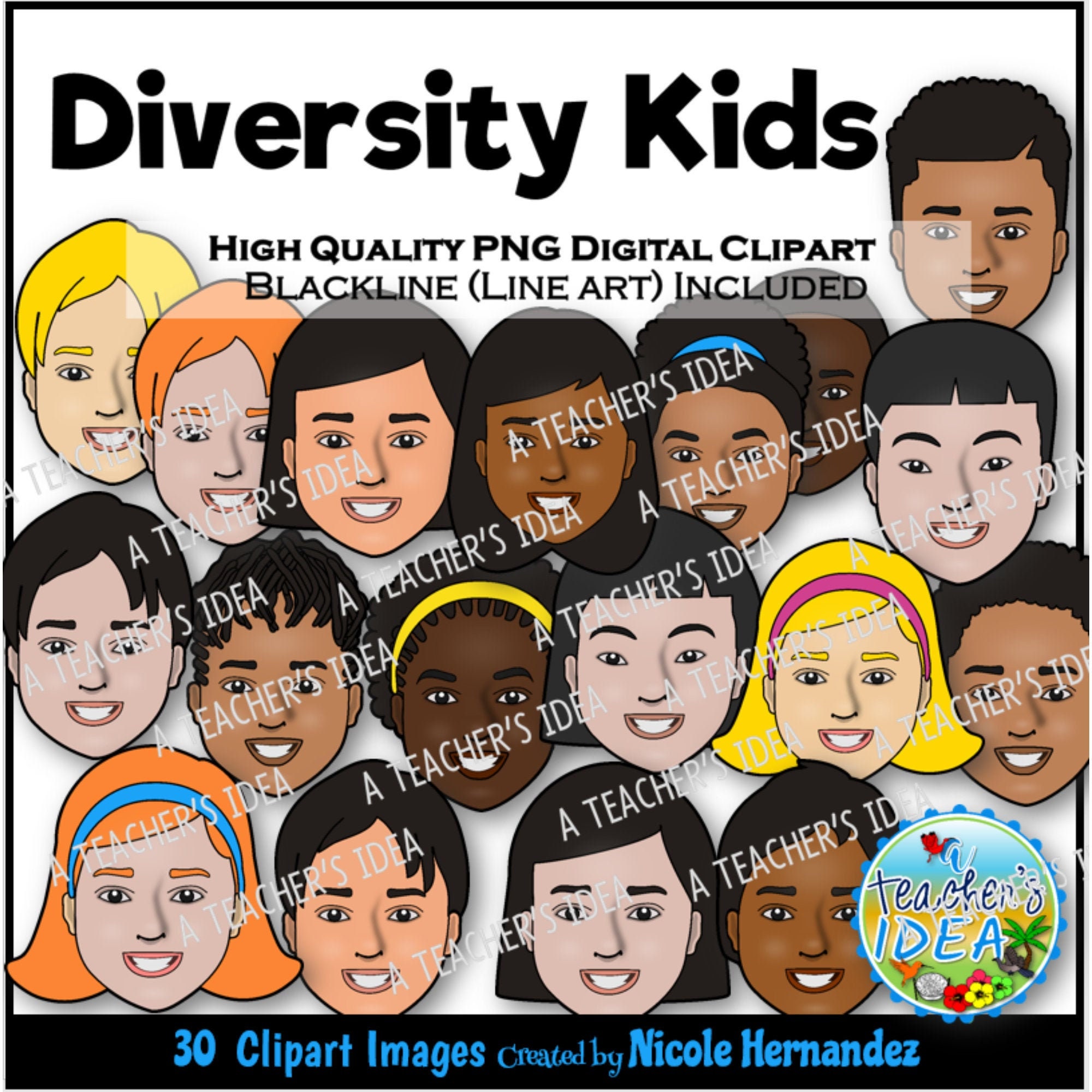 Multicultural Kids Clipart