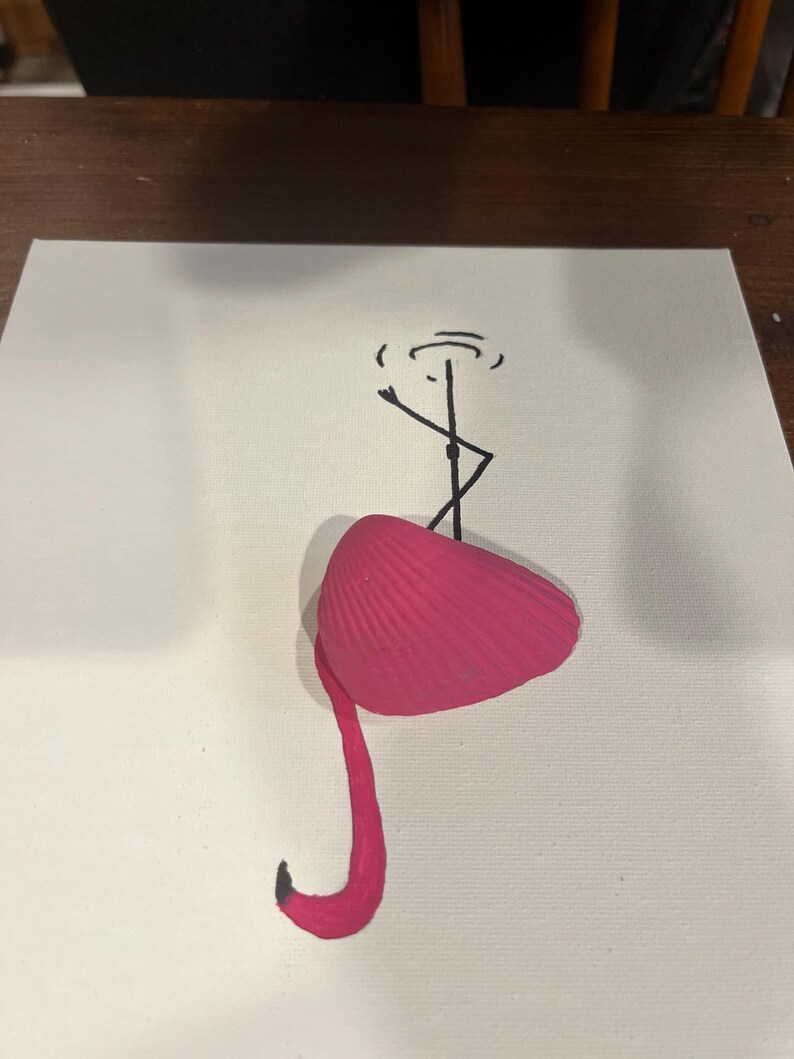 Flamingo Decor With Shell - Etsy