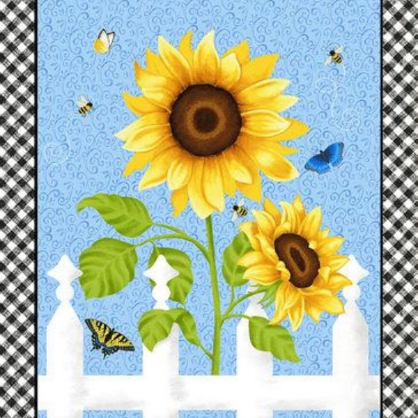 Sunflower Fabric Panel - Etsy