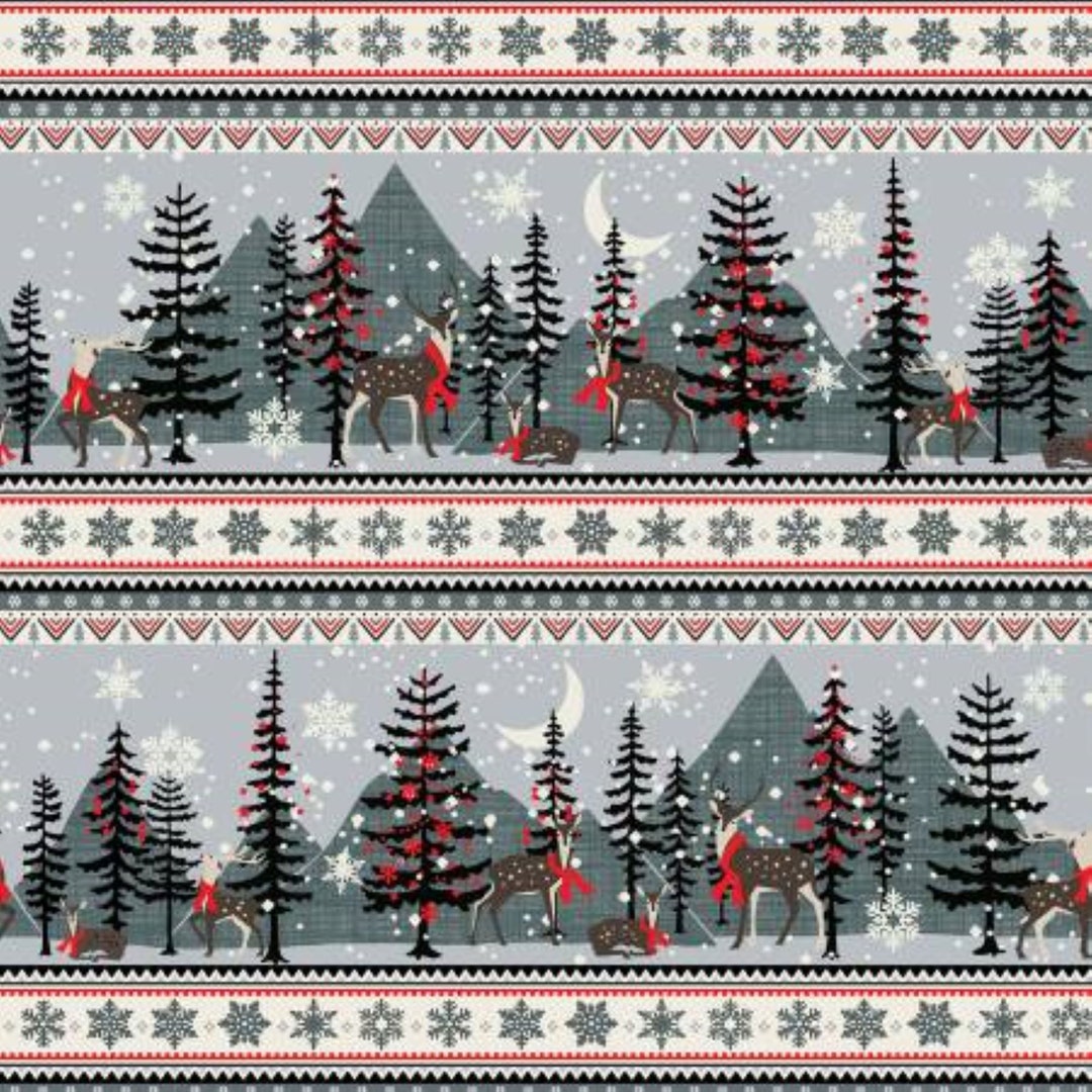 Multi Forest Friends Stripe Michael Miller CX10945-MULT Quilting Fabric ...