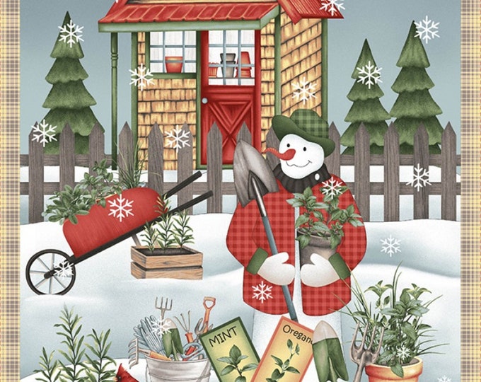 Charming Snowmen Winter Garden Fabric Panel for Quilts and Crafts - Etsy