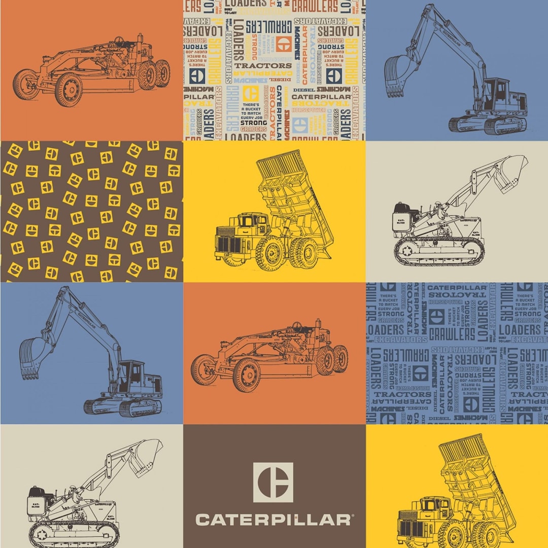 Vintage Caterpillar Cheater Print Patchwork Fabric Riley Blake Designs ...