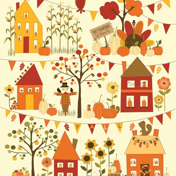 Thanksgiving Fabric - Etsy