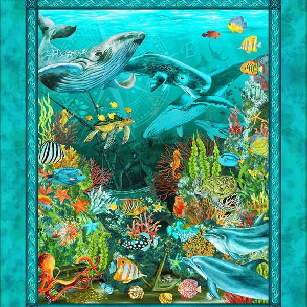 Sea Panels Quilt Fabric - Etsy