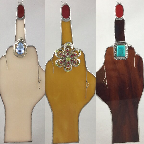 Middle Finger Stained Glass - Etsy