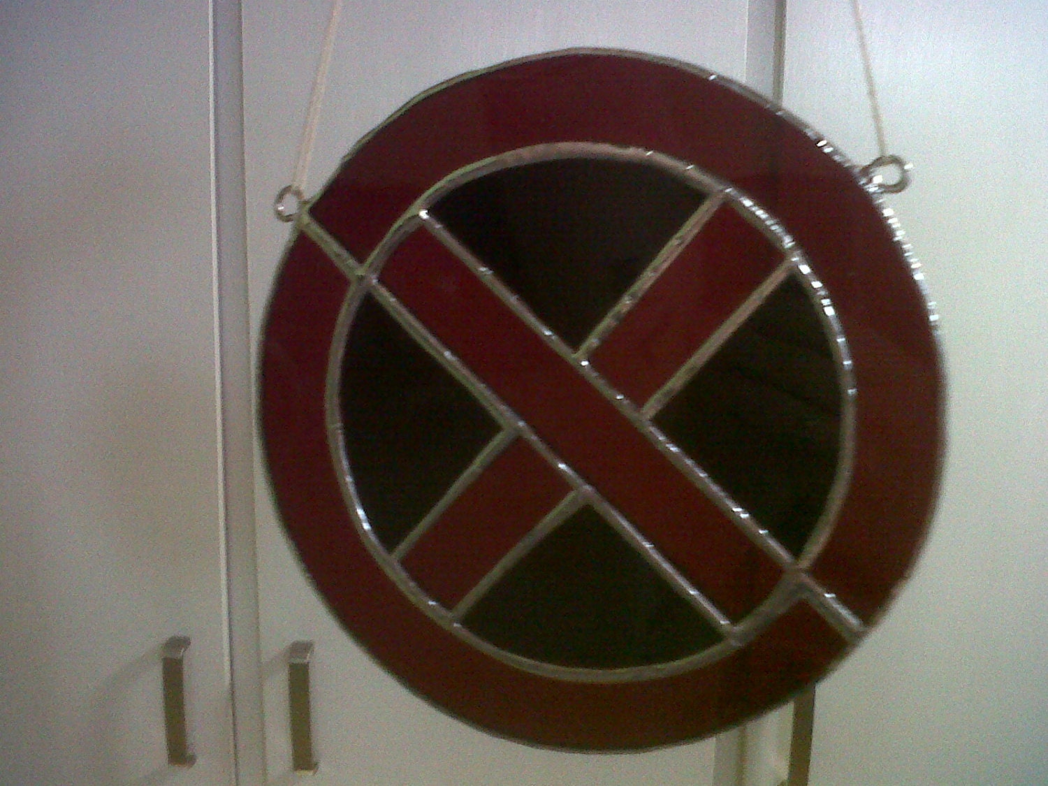Stained Glass X-men Superhero Logo Window Hanger. Marvel Comics Fan Art ...