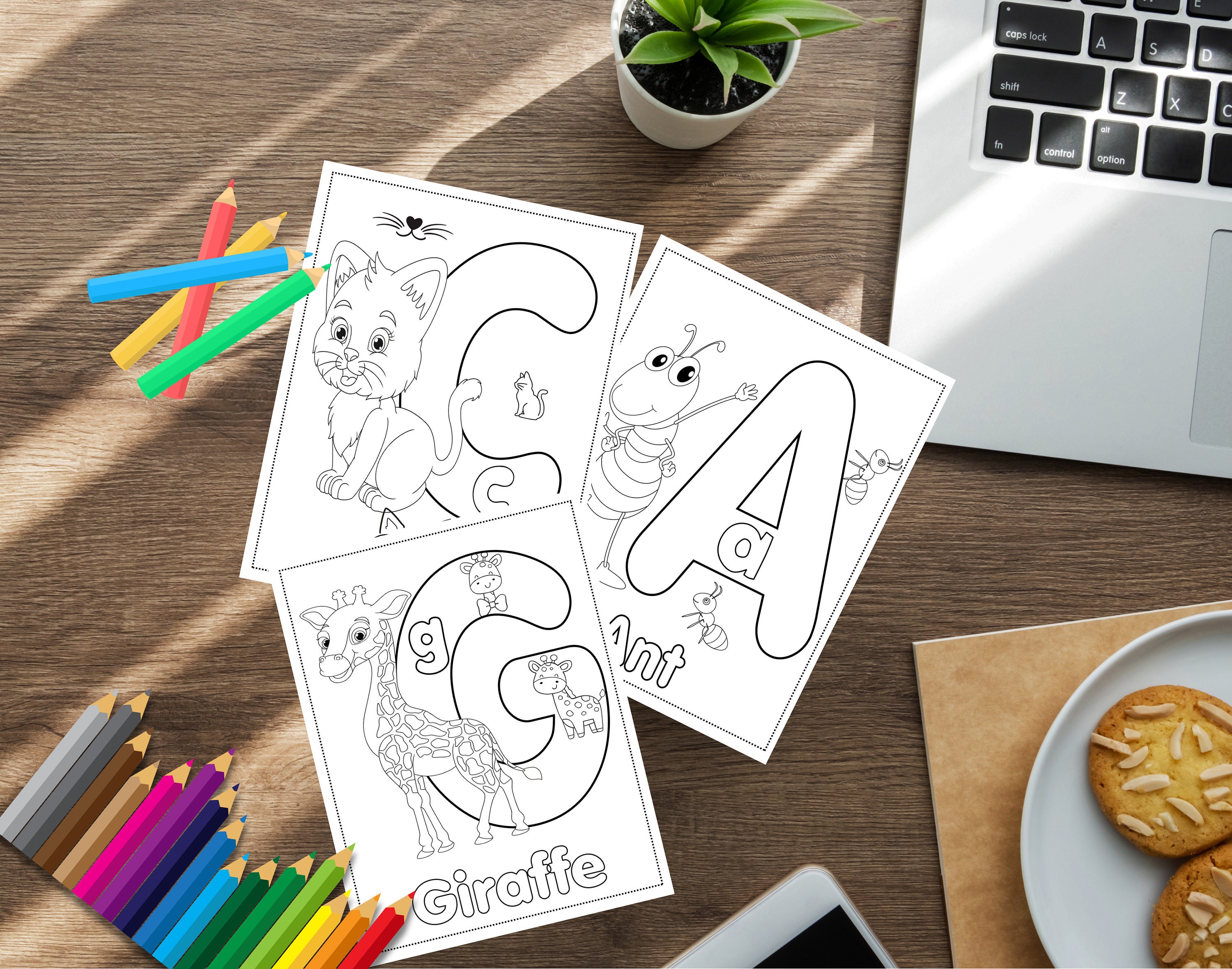 ABC Animals Alphabet Coloring Pages for Kids, 26 Coloring Pages for ...