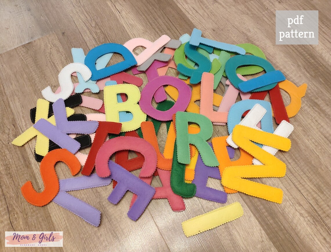 Felt Alphabet PDF Pattern Digital File PDF File Alphabet - Etsy