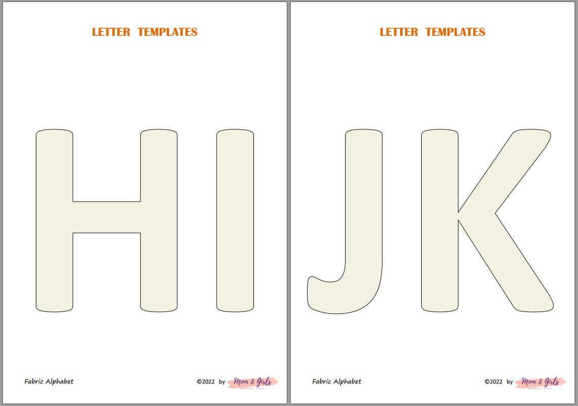 Felt Alphabet PDF Pattern Digital File PDF File Alphabet - Etsy