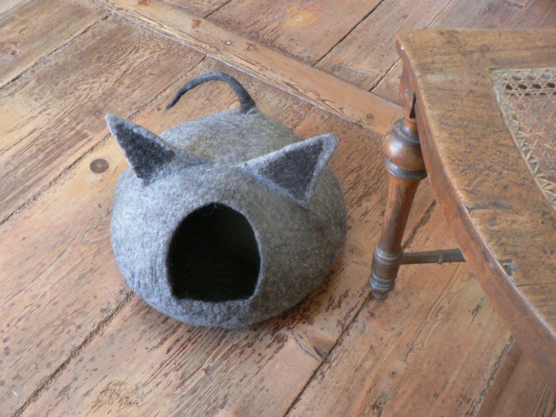 Wool Cat Cave. Cat House. Cat Cave. Felted Cave. Wool Decor. - Etsy Denmark