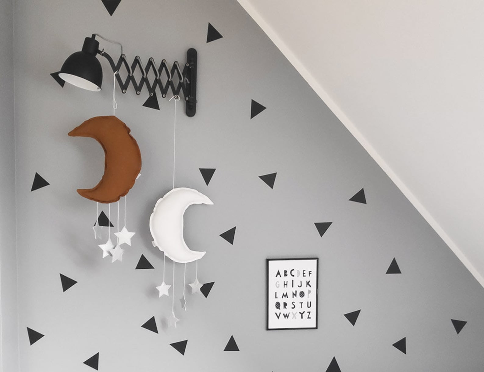 Wall Hanging for Nursery Moon nursery decor Moon mobile | Etsy