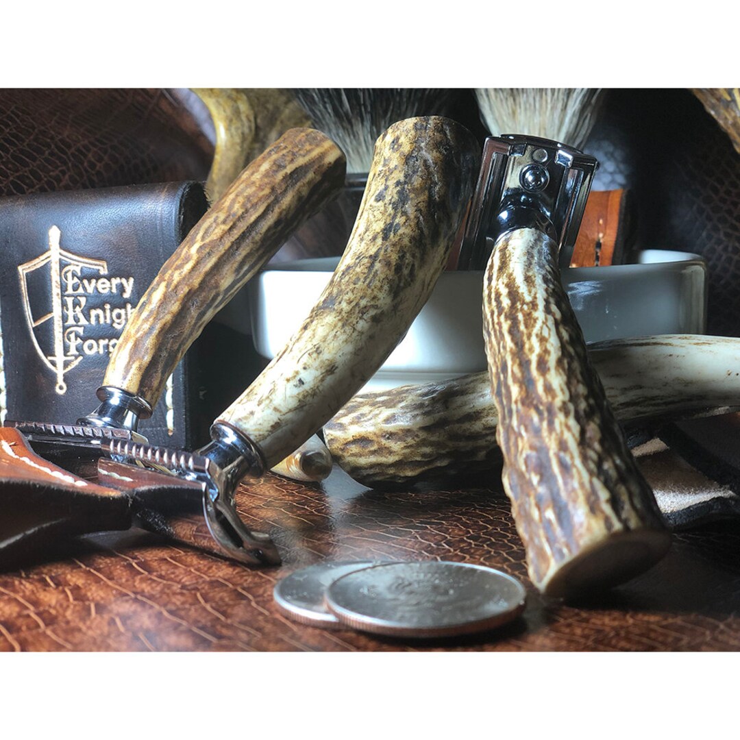 Every Knight Forge Custom Stag Handle Double Edge Safety Razor ...