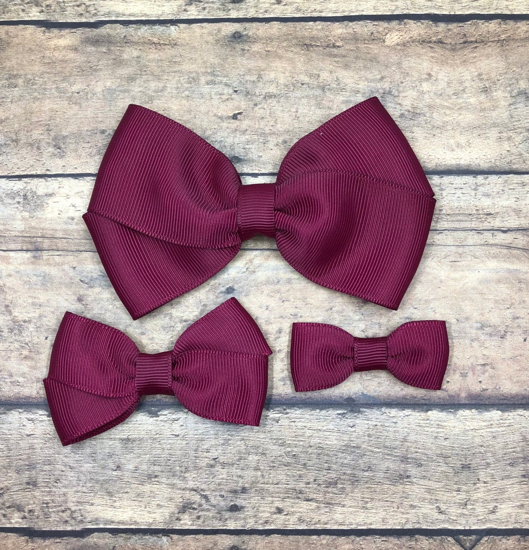 Maroon Hair Bow Maroon Hard Headband Solid Maroon Bow - Etsy France